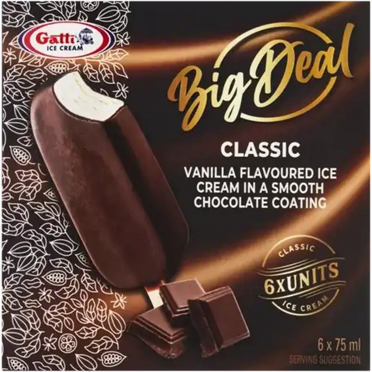 Checkers Sixty60 | Gatti Ice Cream Big Deal Classic Ice Cream 6 x 75ml