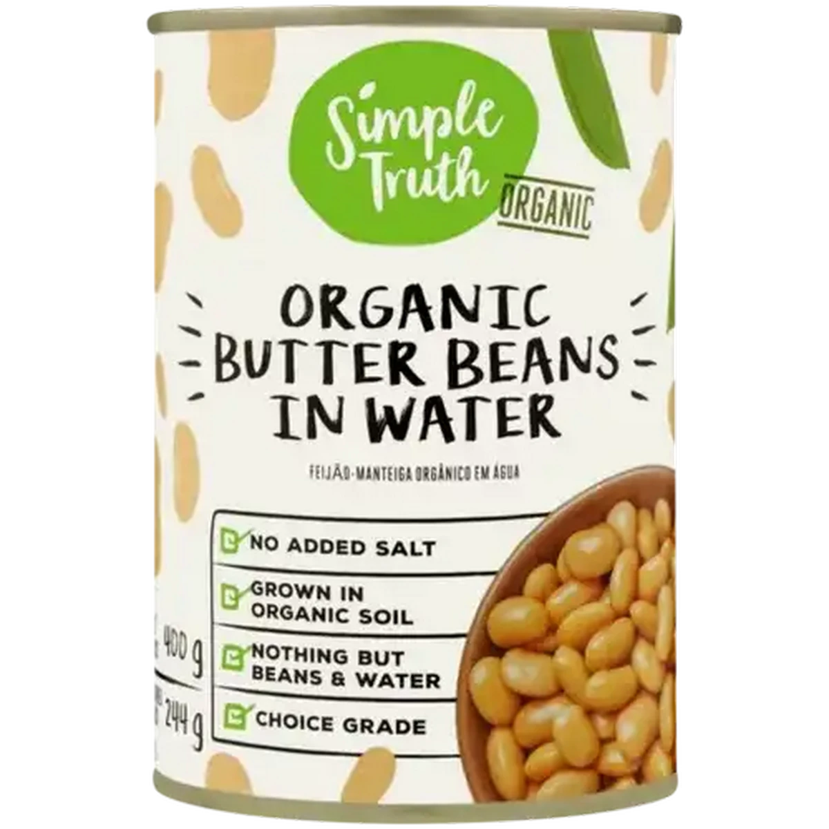 Checkers Sixty60 | Simple Truth Organic Butter Beans in Water 400g