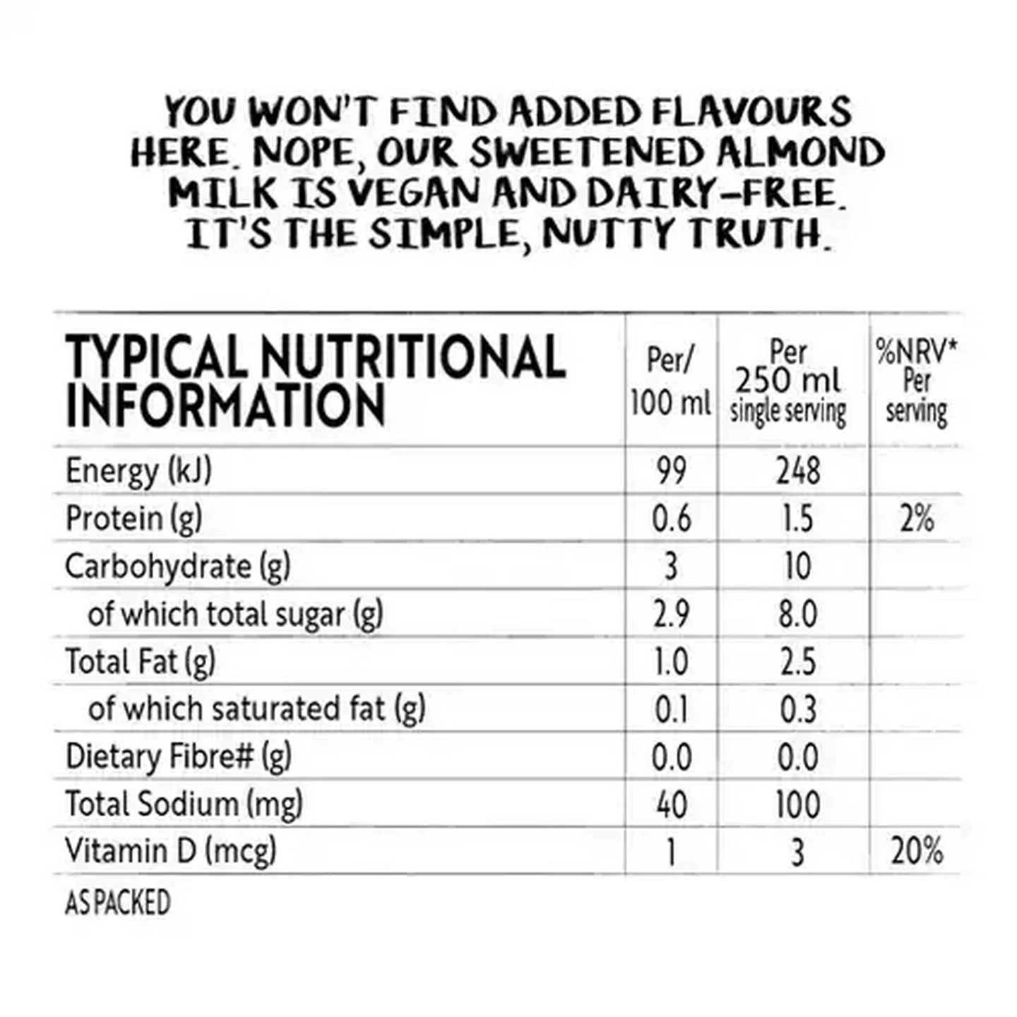 Checkers Sixty60 | Simple Truth Sweetened Almond Milk 1L