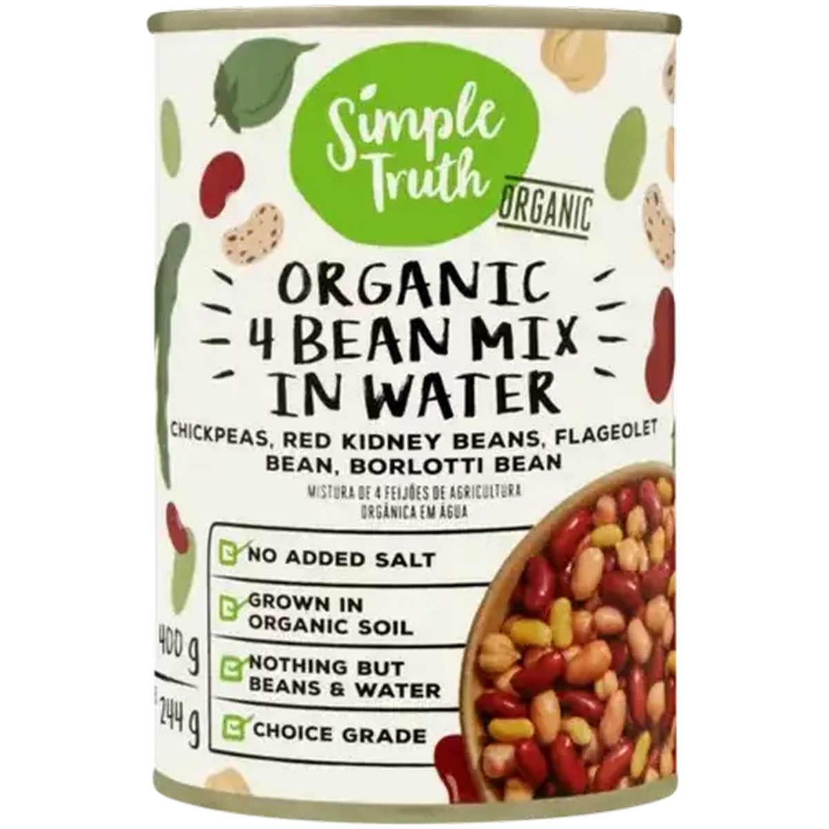 Checkers Sixty60 | Simple Truth Organic 4 Bean Mix in Water 400g