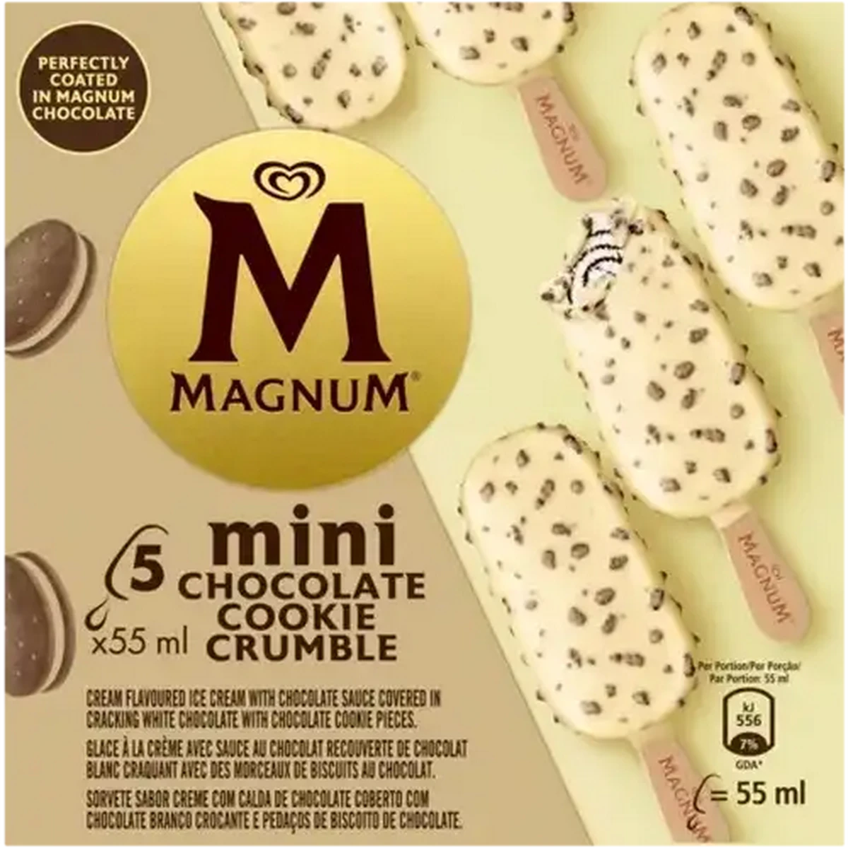 Checkers Sixty60 | Magnum Chocolate Cookie Crumble Mini Ice Cream 5 x 55ml