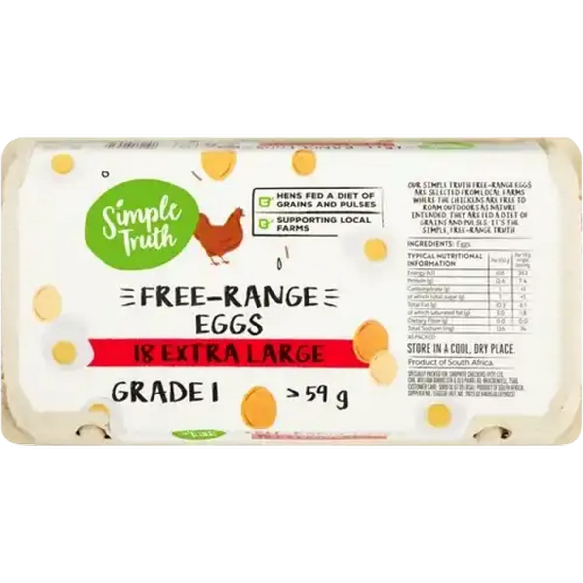 Checkers Sixty60 | Simple Truth Extra Large Free-Range Eggs 18 Pack