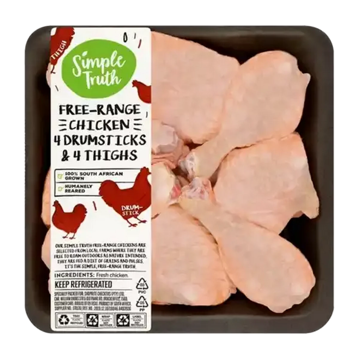 Checkers Sixty60 | Simple Truth Free-Range Chicken 4 Drumsticks & 4 ...