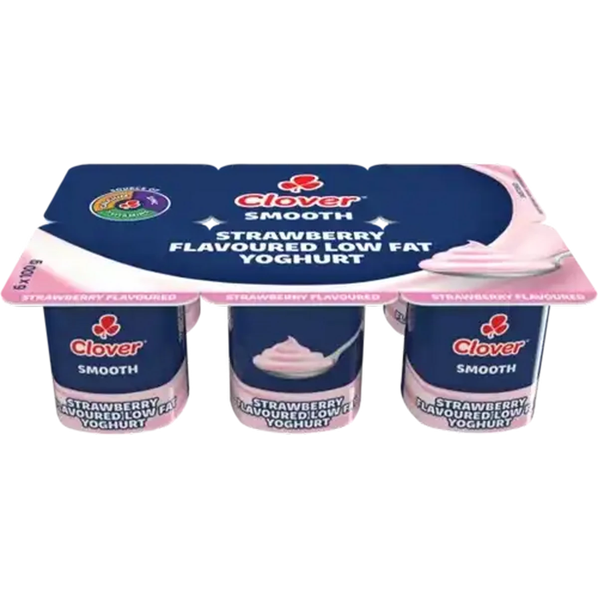 Checkers Sixty60 | Clover Strawberry Flavoured Smooth Low Fat Yoghurt 6 ...