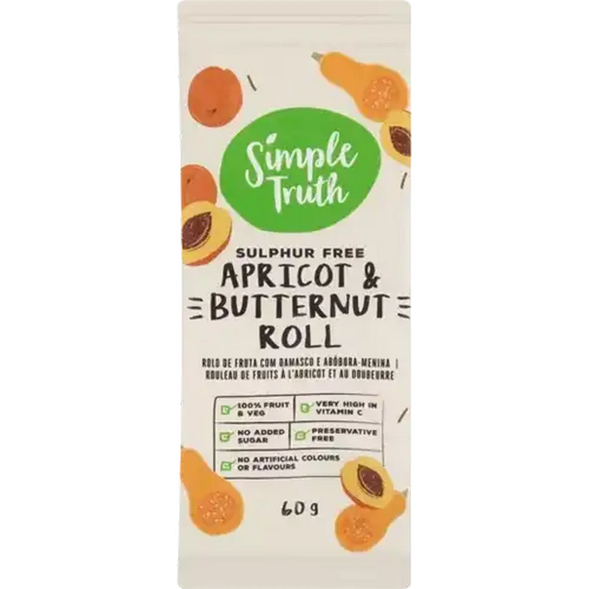 Checkers Sixty60 | Simple Truth Apricot & Butternut Roll 60g