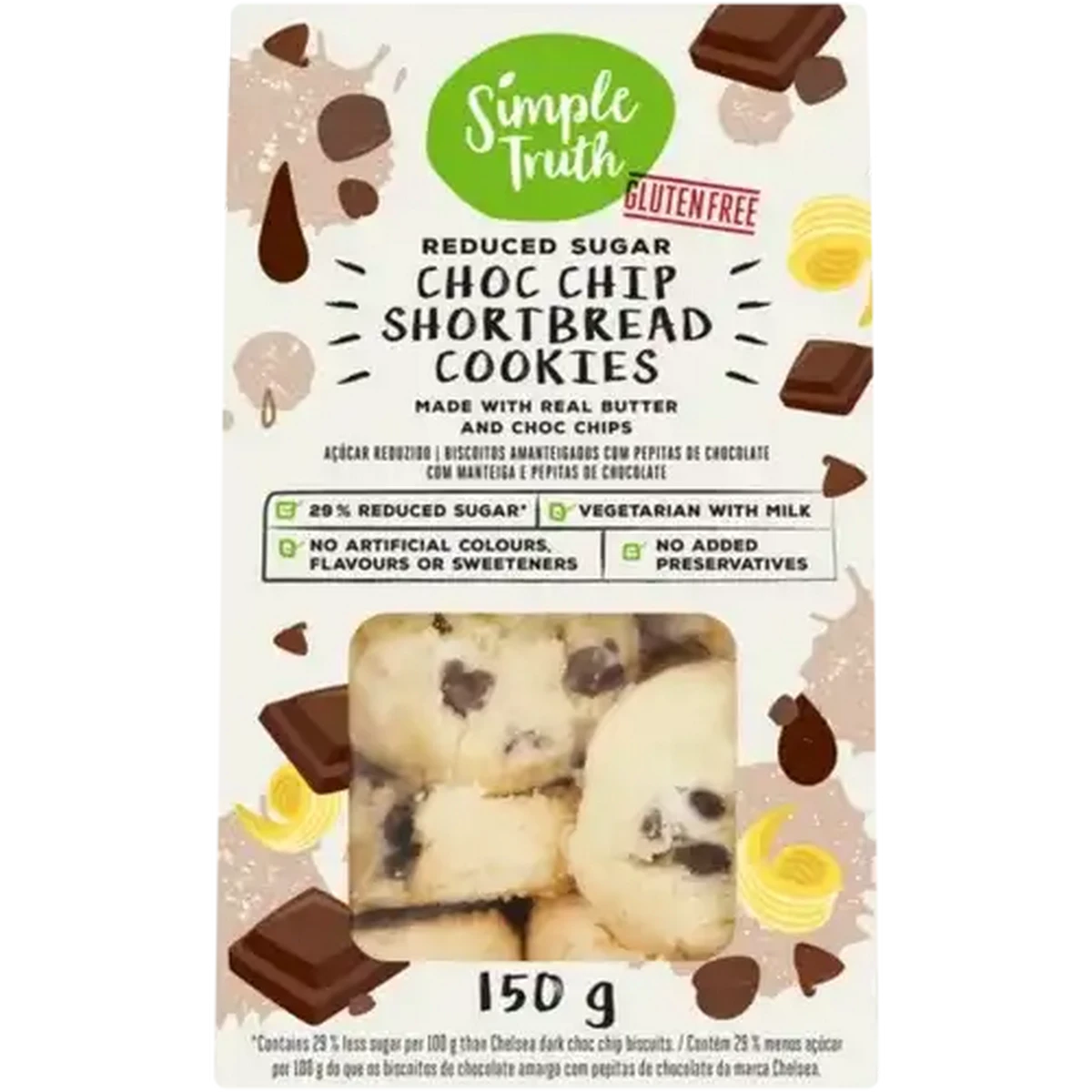 Checkers Sixty60 | Simple Truth Reduced Sugar Choc Chip Shortbread ...