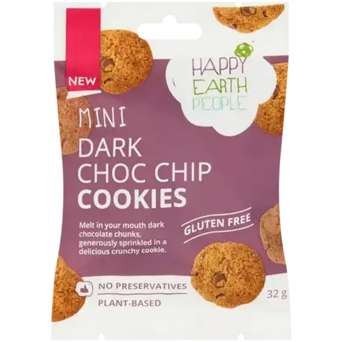 Checkers Sixty60 | Happy Earth People Mini Dark Choc Chip Cookies 32g