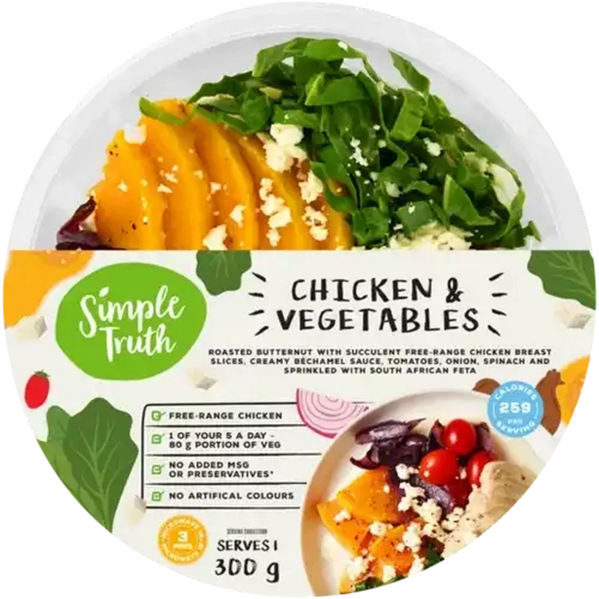 Checkers Sixty60 | Simple Truth Chicken & Vegetables Ready Meal 300g
