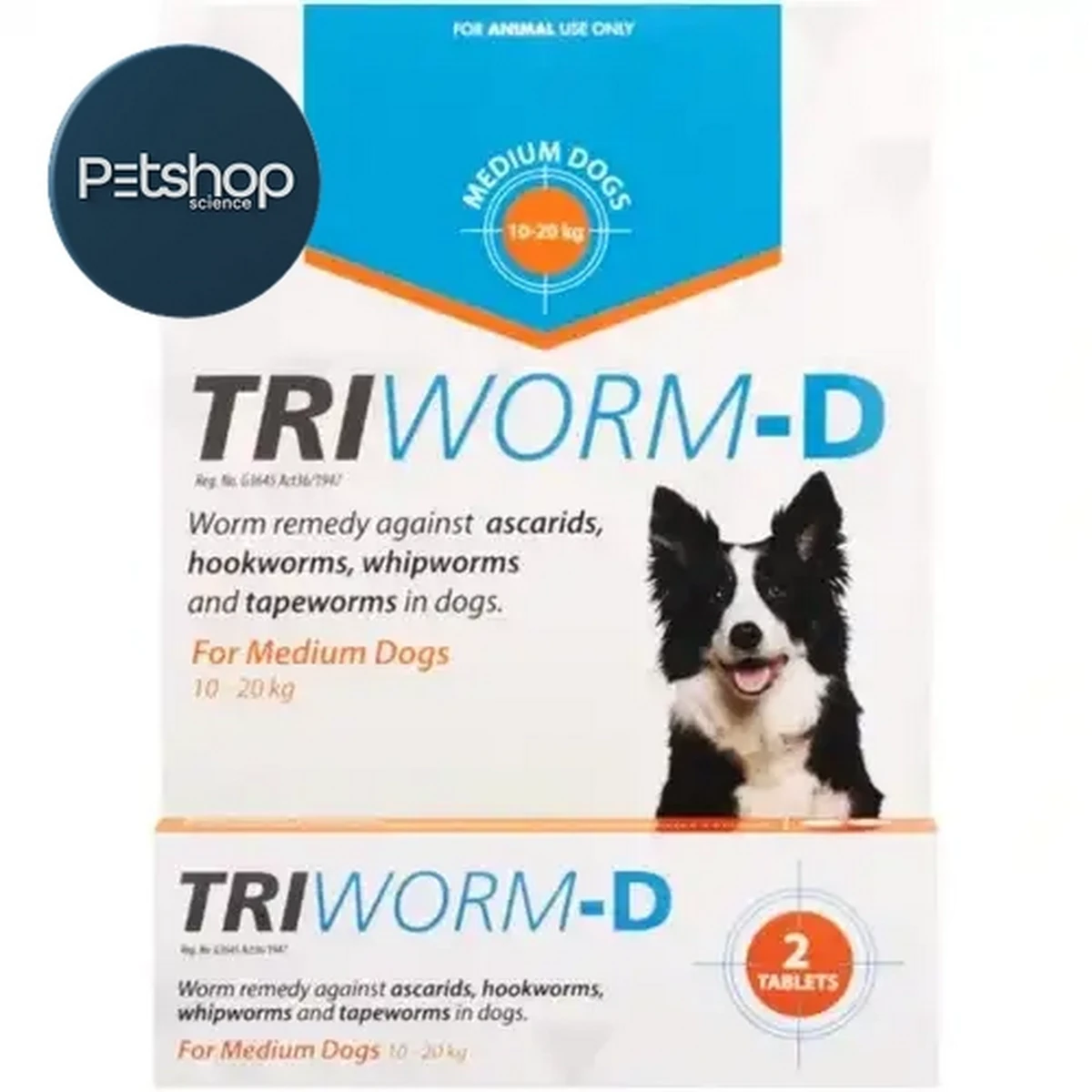 Checkers Sixty60 | Triworm D Deworming Tablets for Medium Dogs 2 Pack