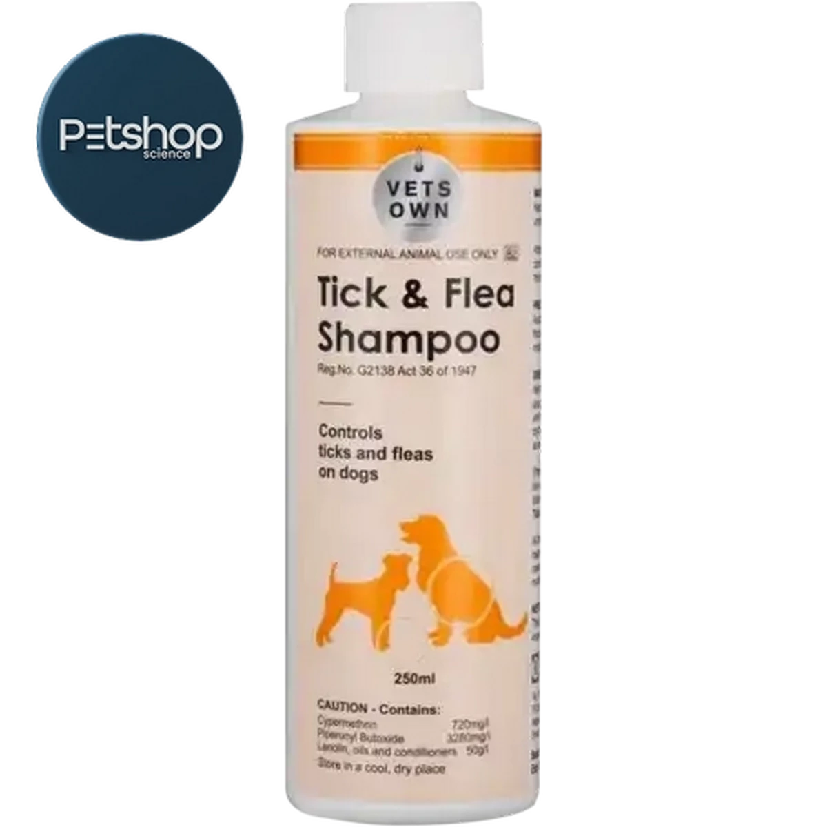 Checkers Sixty60 | Vets Own Tick & Flea Pet Shampoo Bottle 250ml