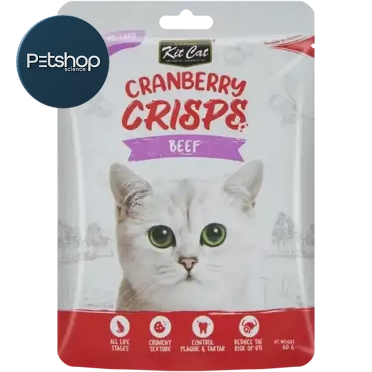 Checkers Sixty60 | Kit Cat Beef Cranberry Crisps Cat Treats 60g