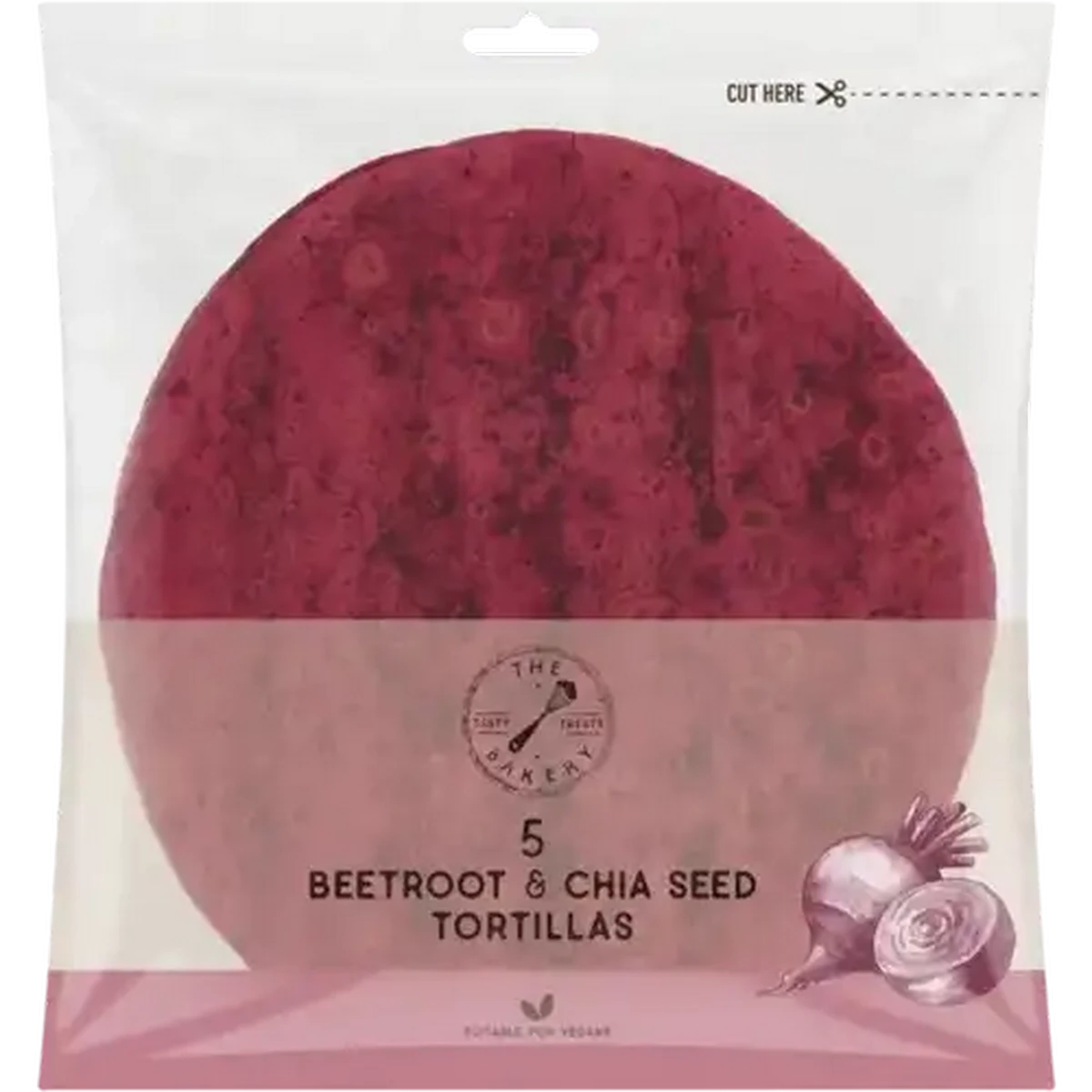 Checkers Sixty60 | The Bakery Beetroot & Chia Seed Tortillas 5 x 50g