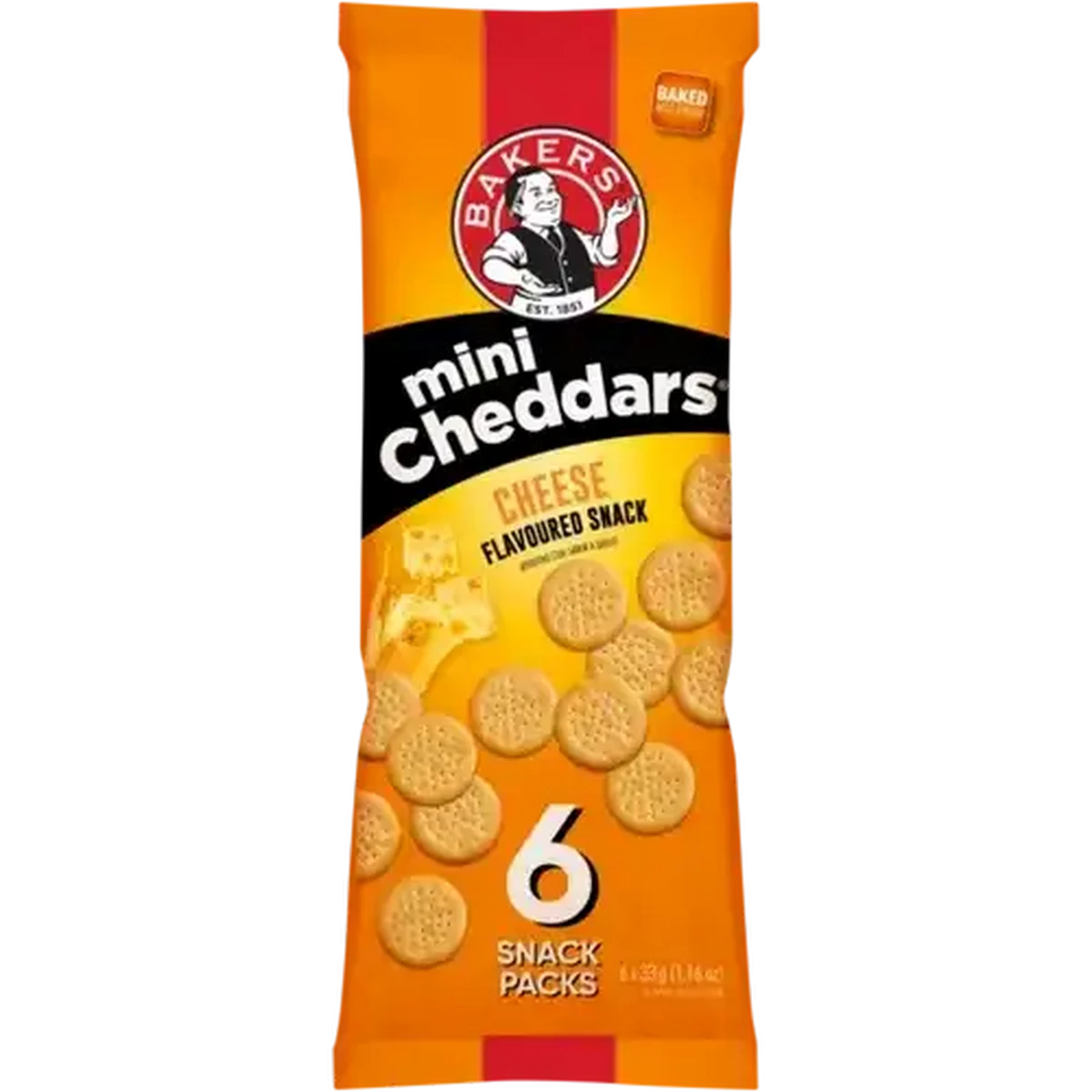 Checkers Sixty60 | Bakers Cheese Mini Cheddars Pack 6 x 33g
