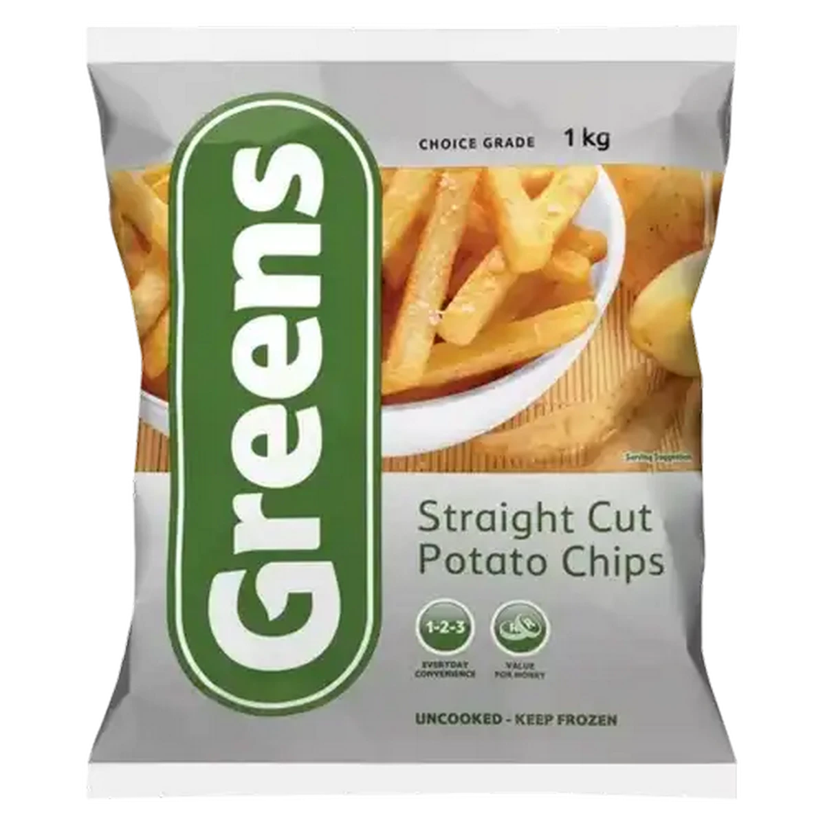 Checkers Sixty60 | Greens Frozen Straight Cut Potato Chips 1kg